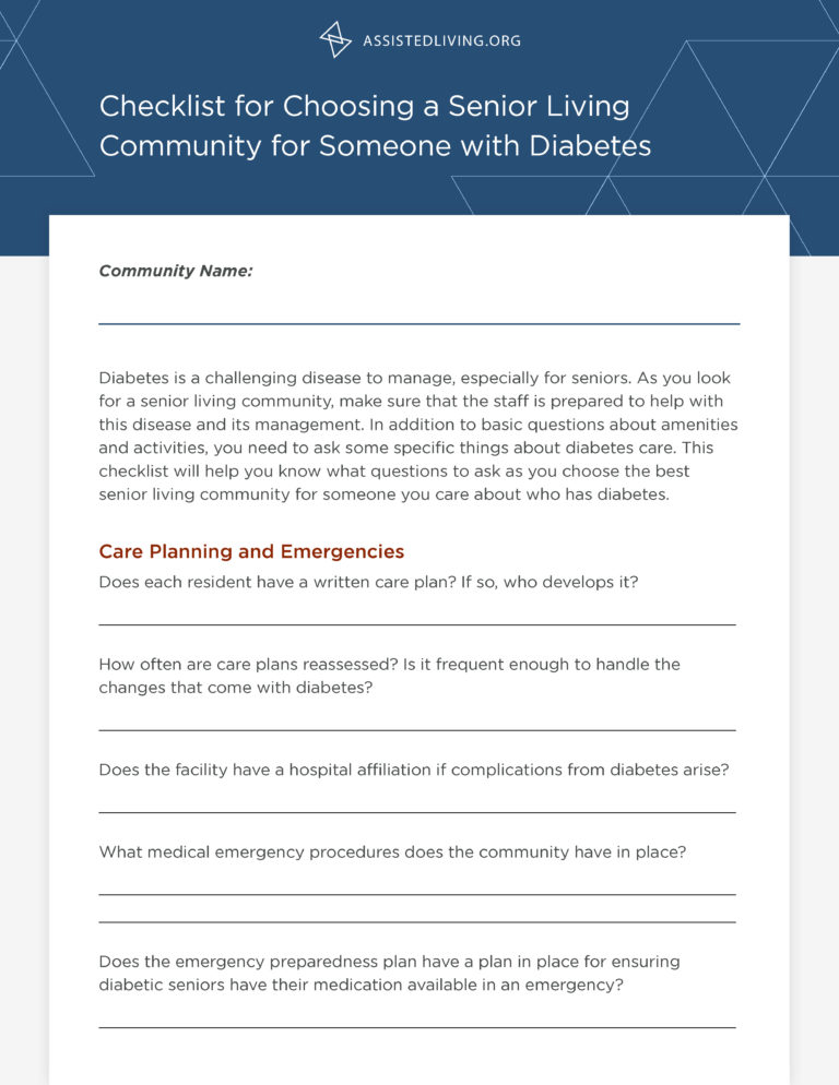 A Senior's Guide to Diabetes Care in Assisted Living Communities ...