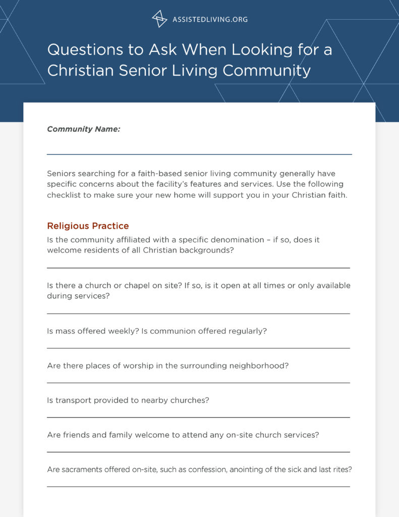 Senior Living Resources for Christian and Catholic Seniors ...